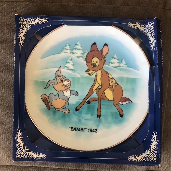 Disney | Accents | Vintage Bambi Plate | Poshmark